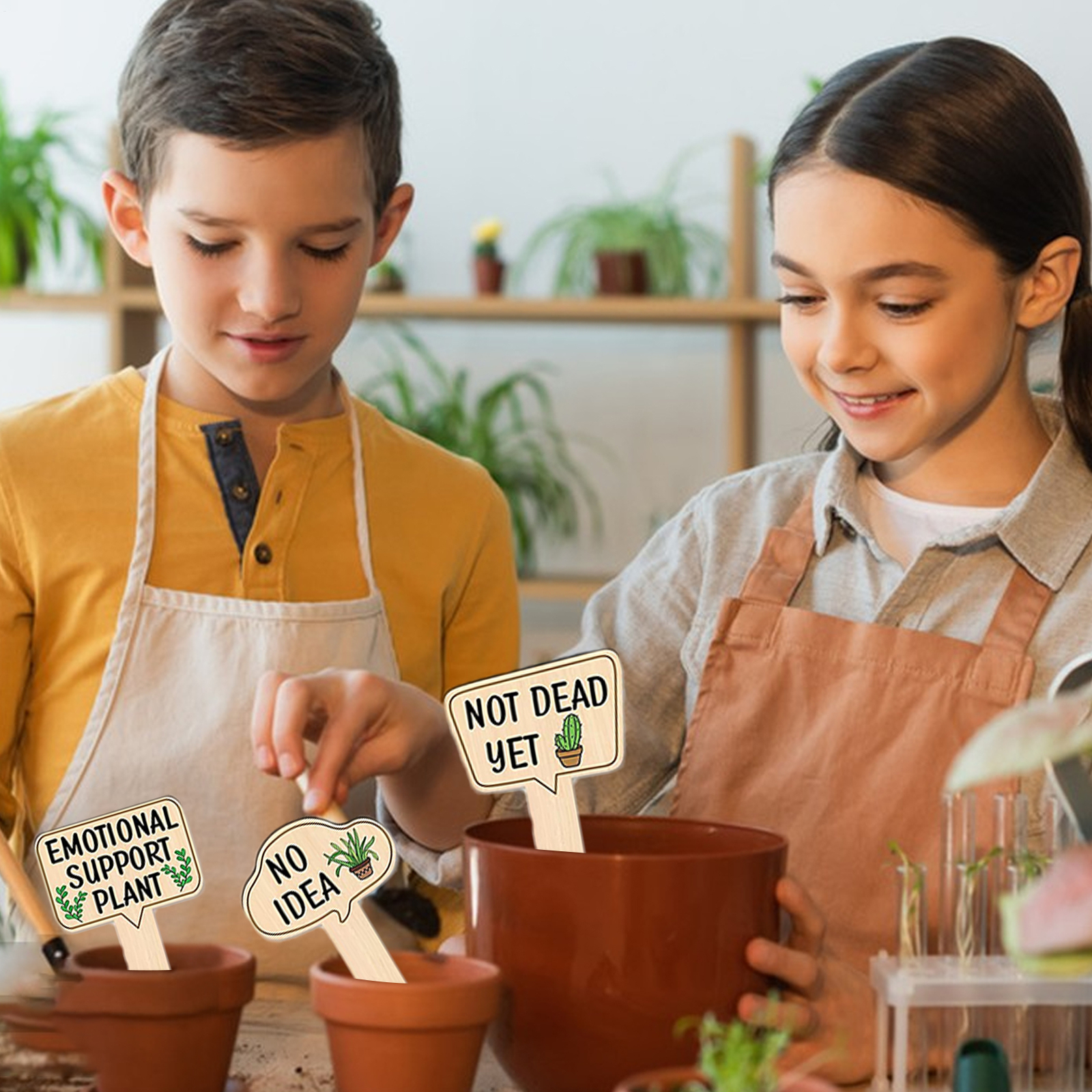 15pcs Wood Plant Labels Sticks Waterproof Garden Markers Name Tags ...