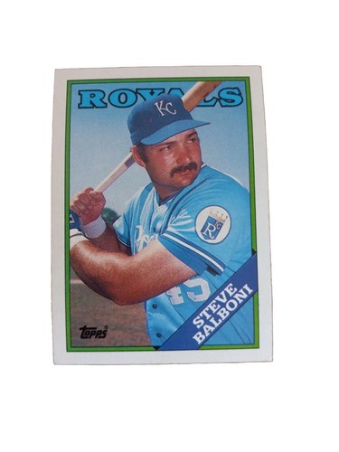 1988 Topps STEVE BALBONI Baseball Card #638. KANSAS CITY ROYALS. | eBay