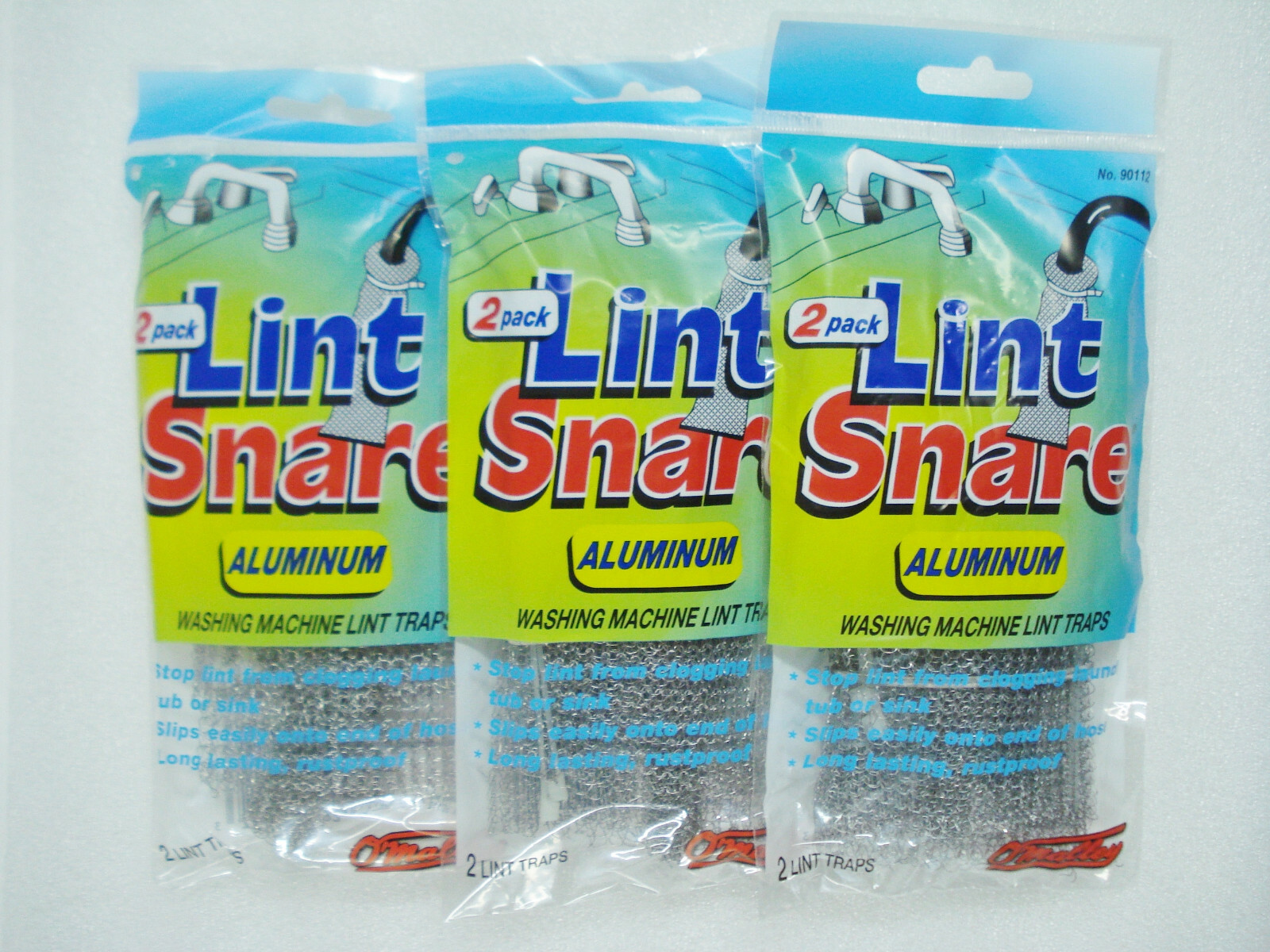 6 O'Malley Lint Snares Aluminum Laundry Sink Washing Machine Drain Trap ...