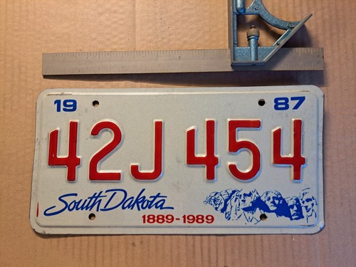 License Plate, South Dakota Centennial Mt.Rushmore, 42J 454 Geo, Tom ...