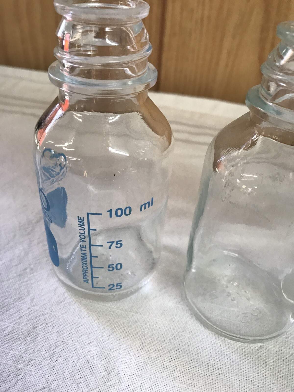 Qty 3-Wheaton Gibco 100 ML Glass Graduated Media Bottles Vintage Lab ...