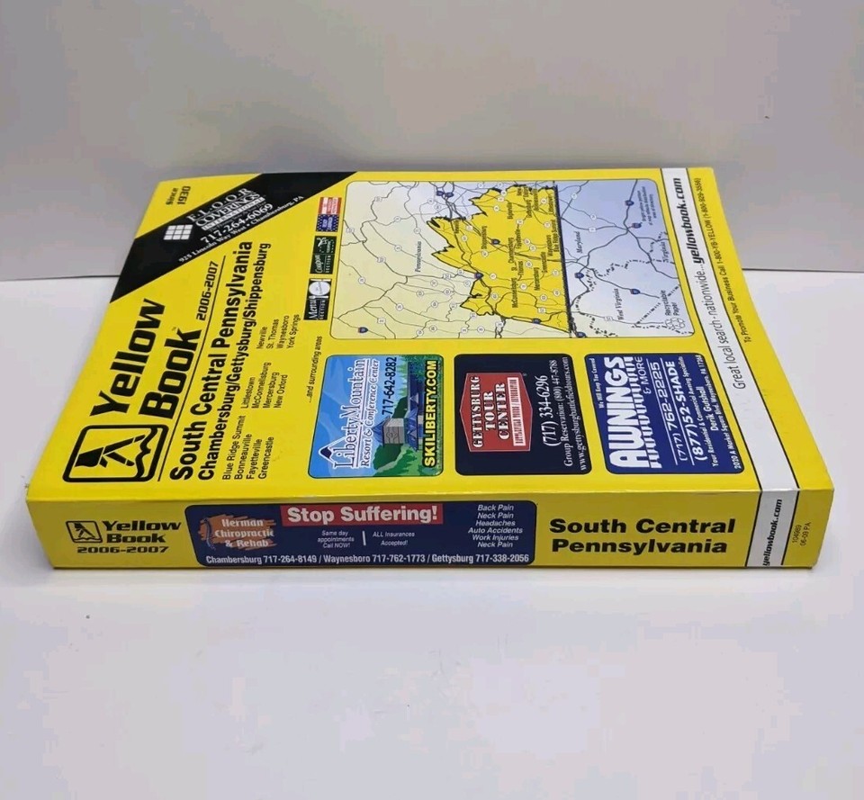 2006-2007 Yellowbook South Central PA Yellow Phone Book Directory Chambersburg | eBay