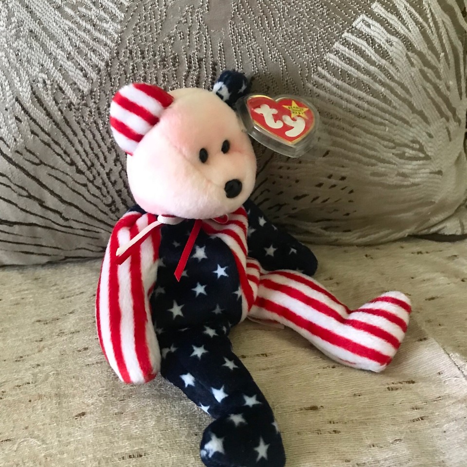 TY Spangle Bear Beanie Baby Rare Retired Original Pristine Mint ...