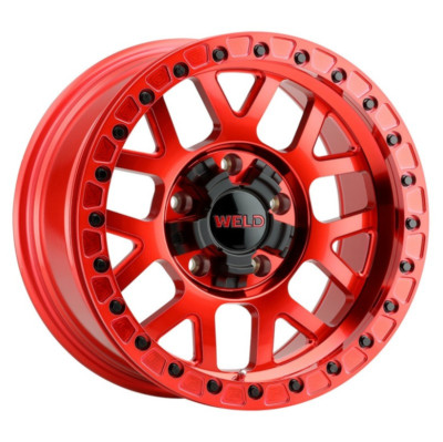 WELD OFF-ROAD Cinch BL W905 17X9 6X135/6X139.7 -12 Candy Red/Red Ring ...