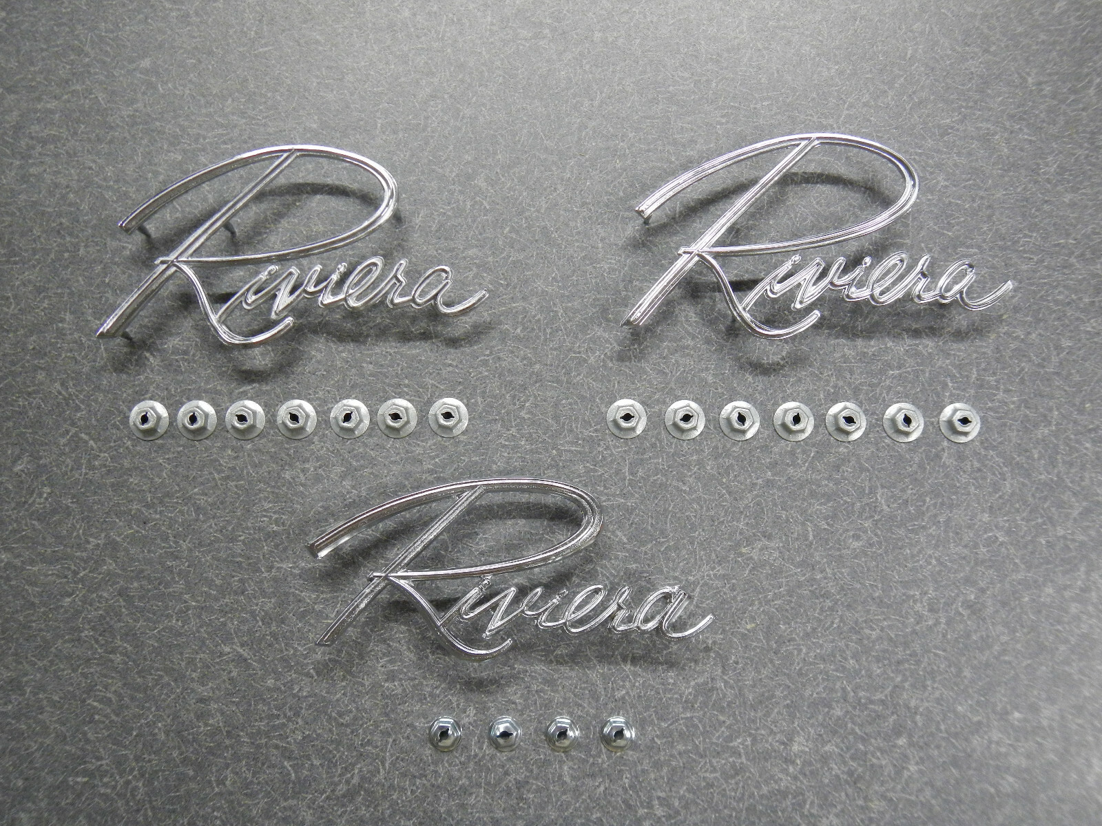 1966 1967 Buick Riviera Front Fender Scripts & Trunk Script Emblem 66 ...