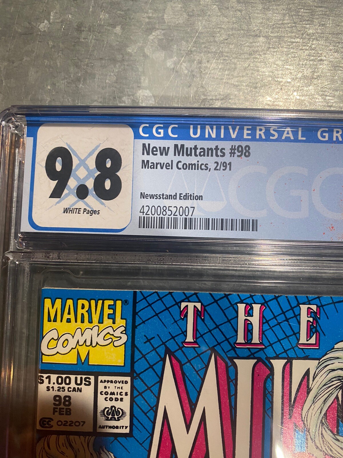NEW MUTANTS #98 NEWSSTAND CGC 9.8 1ST appearance of Deadpool Wolverine ...