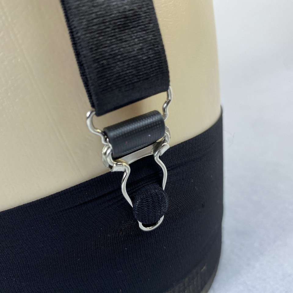 Allacki Sheer Mesh Boned Waist Cincher with 6 Straps Garter Belt Body ...