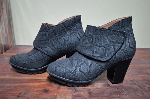 L'Amour Des Pieds Black/Gray Leather Eviemae Half Boots Shoes Women’s ...