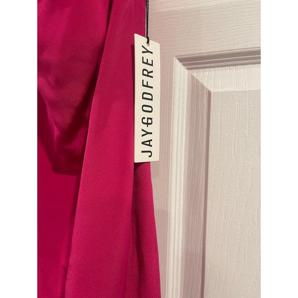 Fuschia Pink JAY GODFREY One-Shoulder Mini Cocktail Dress | eBay