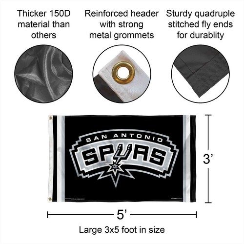 NBA San Antonio Spurs Large Outdoor 3x5 Banner Flag | eBay