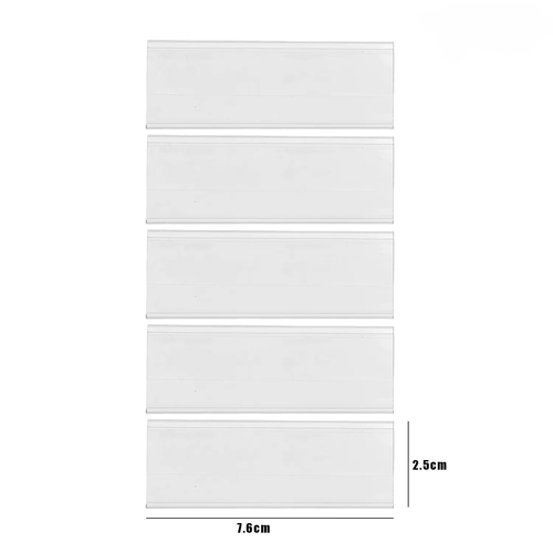Clear Adhesive Shelf Tag Pockets Label Holder DIY Organizing Bag Paper ...