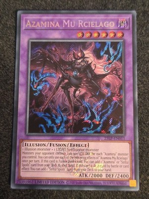 Azamina Mu Rcielago Yugioh 25LP-EN011 Emblazoned Secret Rare NM | eBay