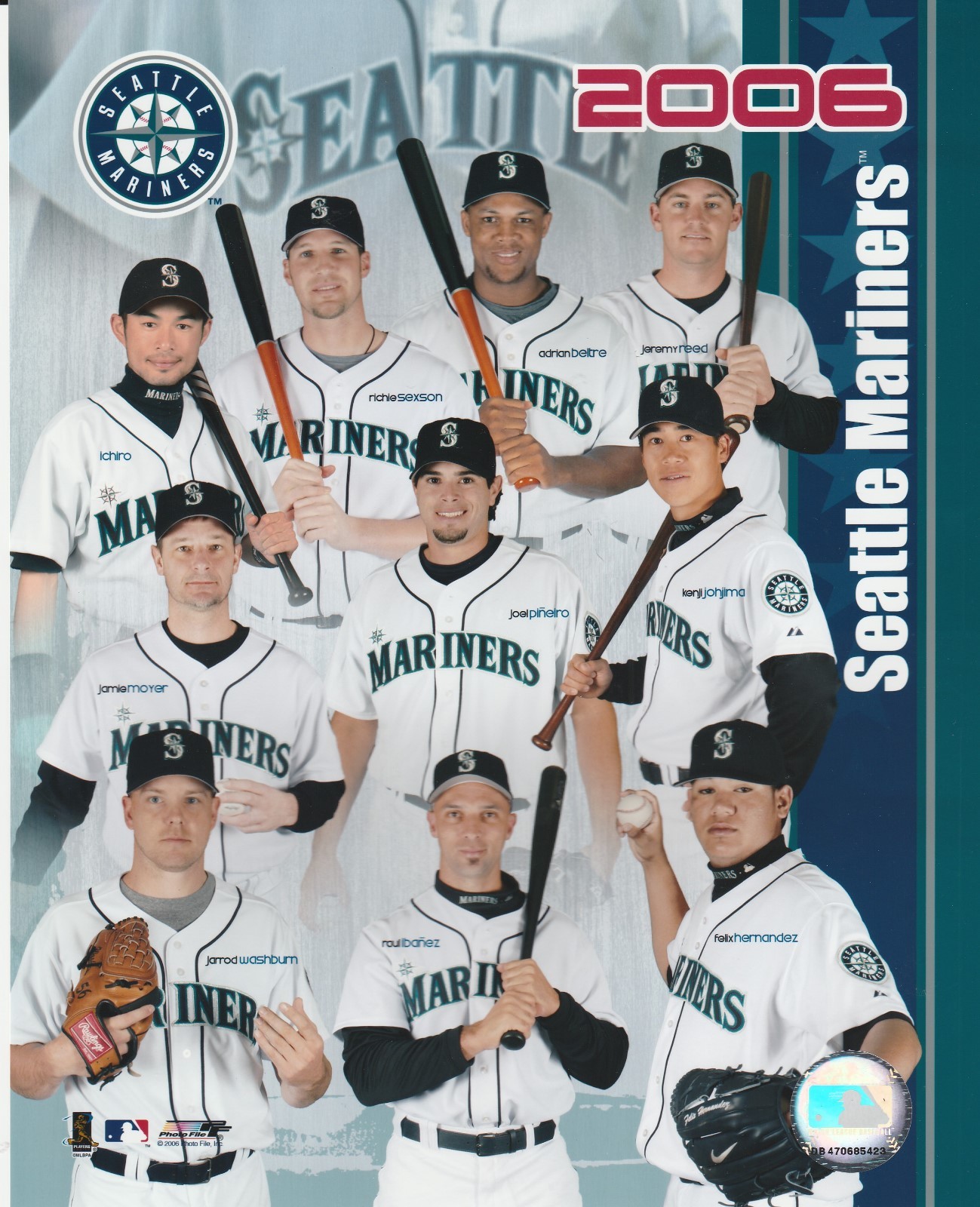 2006 SEATTLE MARINERS TEAM COLLAGE 8X10 LICENSED PHOTO FILE | eBay