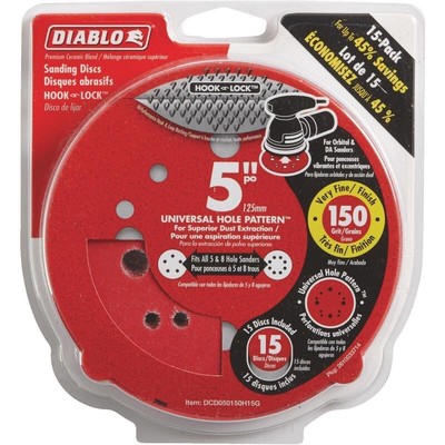 Diablo 15Pk 5"150G Sanding Disc | eBay