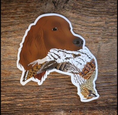 IRISH SETTER stickers decals bird dog upland pheasants grouse | eBay