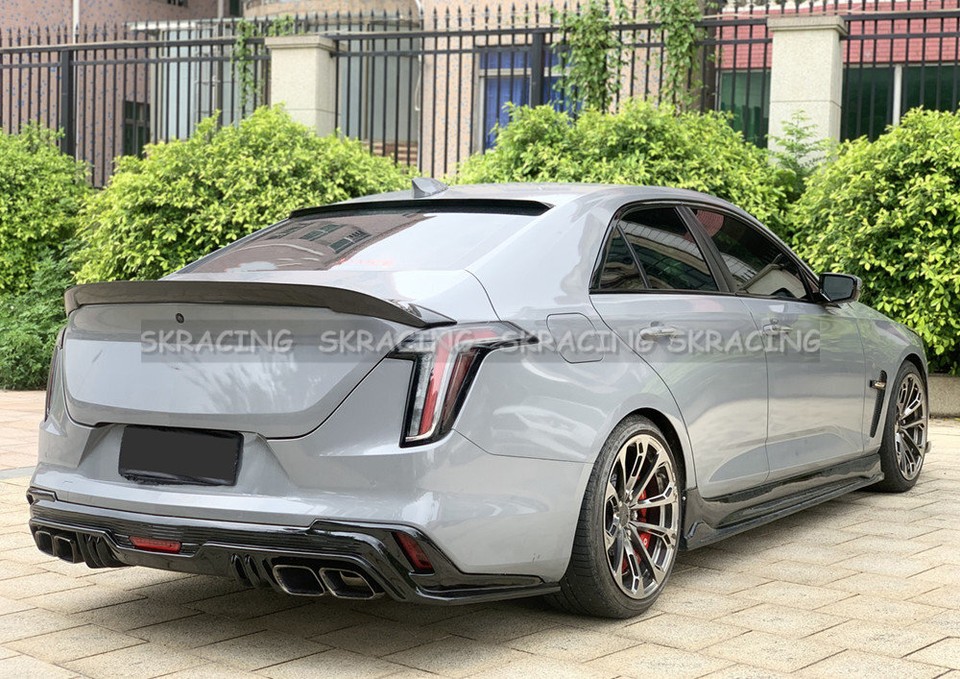 FOR 2020-2022 CADILLAC CT5 V STYLE HIGHKICK DUCKBILL CARBON FIBER TRUNK ...