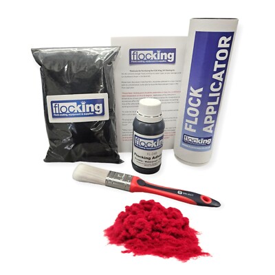 Flocking Kit Chilli Red- Flock Powder -Dashboard Flock, Adhesive ...