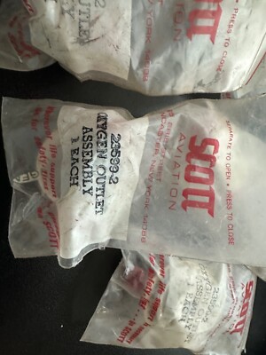 New old stock Scott Aviation Oxygen Outlet, p/n 23599–2, 6 each | eBay