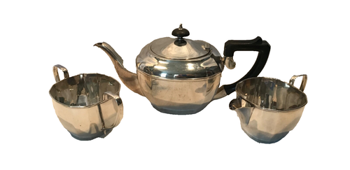 VINTAGE FRANCIS HOWARD SHEFFIELD TEAPOT MILK JUG & SUGAR BOWL SILVER ...