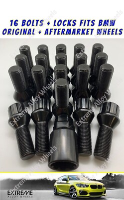 Alloy Wheel Bolts For Bmw 5 Series F10 F11 F07 F90 G30 G31 + Locking ...