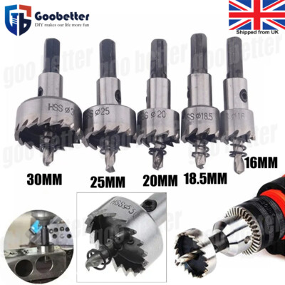 5PCS Hole Saw Tooth Set HSS Steel Drill Bit Cutter Tool For Metal Wood ...