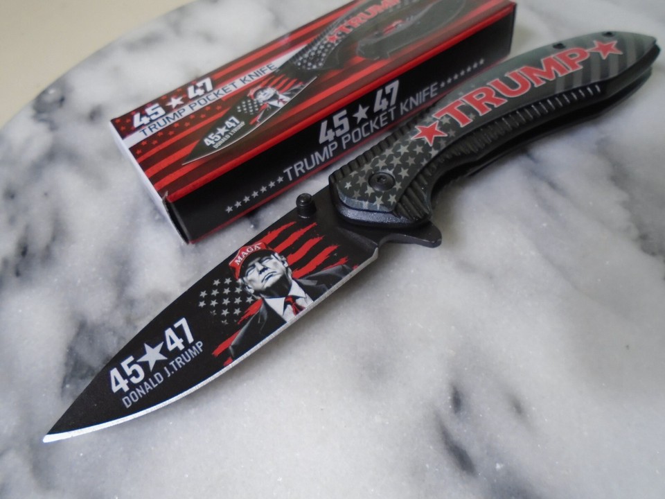 President Trump 45th & 47th President Assisted Open Pocket Knife ...