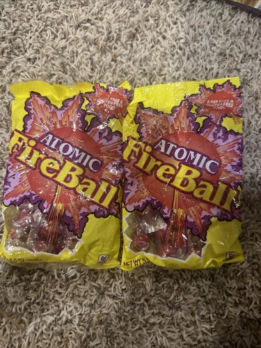 Lot Of 2 Ferrara Atomic Fireballs Hot Cinnamon Flavored Candy 5.5 oz ...