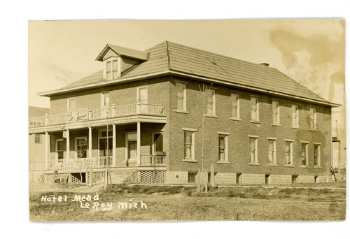 LeRoy Michigan Hotel Mead Vintage RPPC Real Photo Postcard | eBay