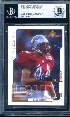 Brian Urlacher BAS Beckett Coa Signed 2000 Upper Deck MVP Rookie ...