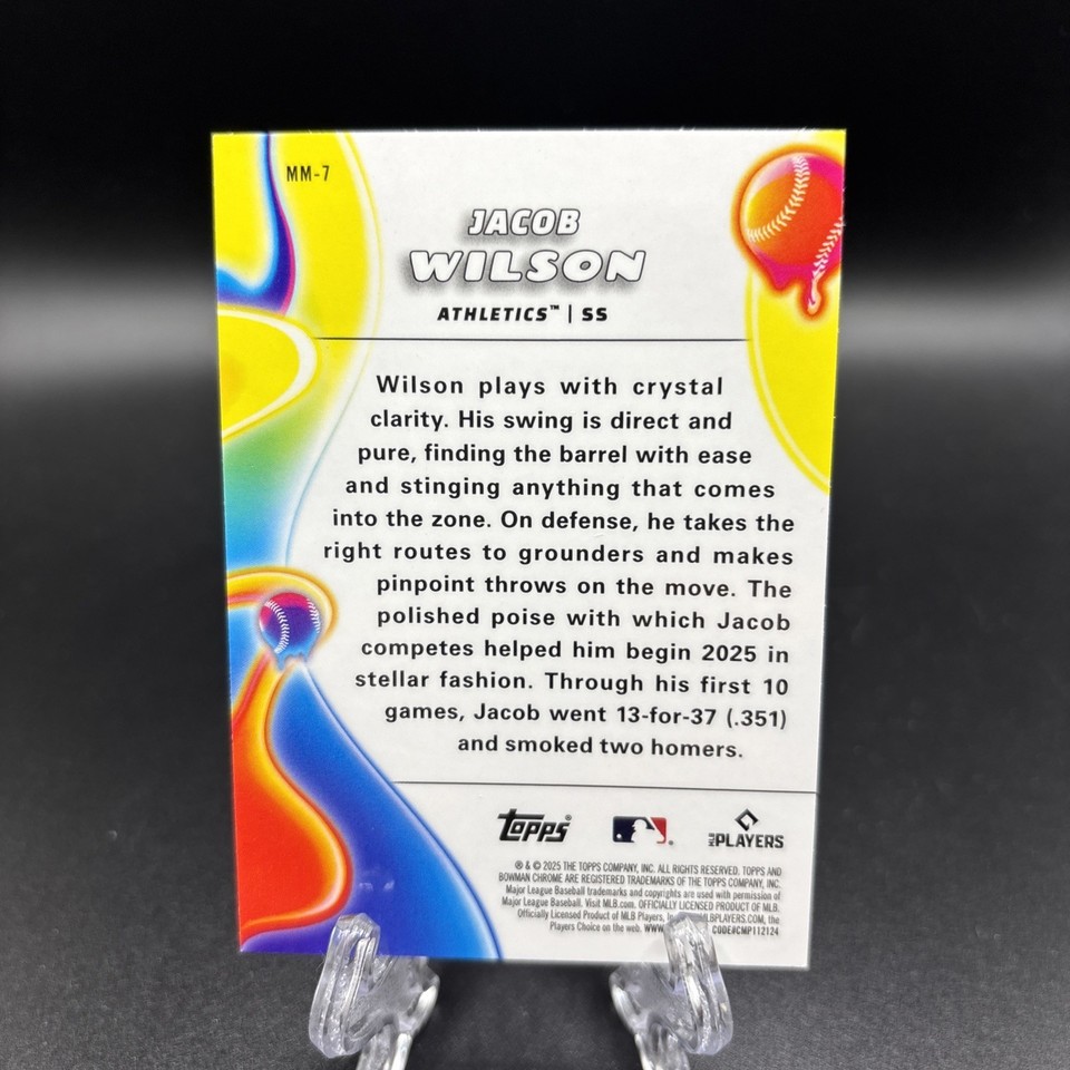 2025 Bowman Chrome Melt Masher Jacob Wilson Rookie Card R42485 | eBay