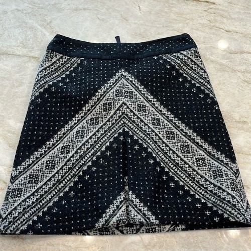 NEW Etcetera | Center Pleated Wool Scandi Skirt | Black and White ...