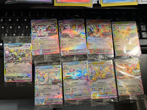 9 Prismatic Evolutions Surprise Box Sealed Stamped EX Promo Cards ...