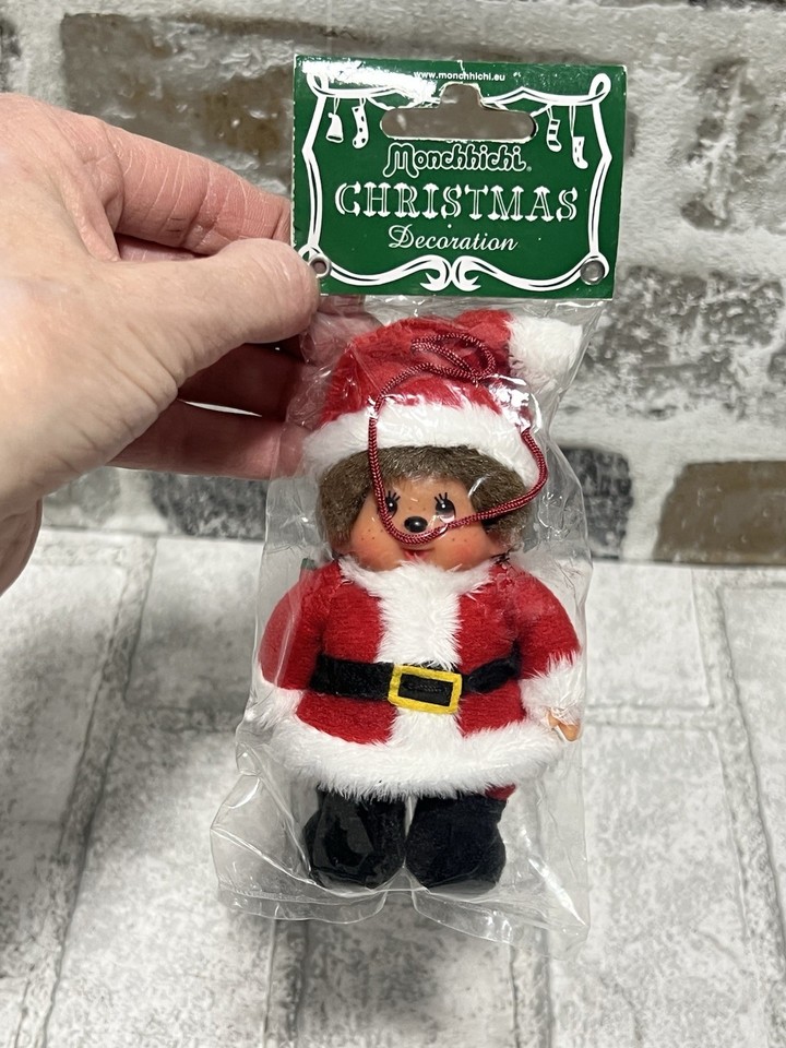 Mini Sekiguchi Monchhichi Doll Ornament Christmas Santa Claus Vintage ...