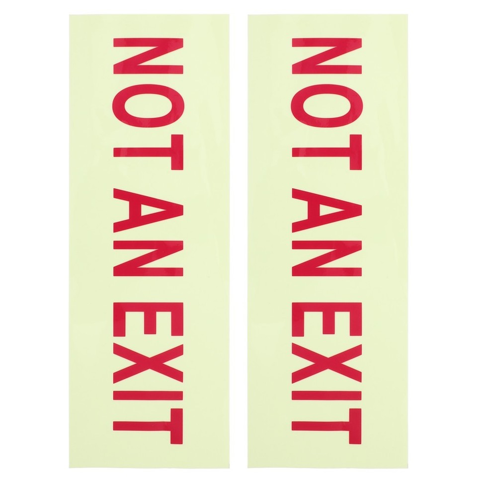 2pcs Wall Not An Exit Sign Plastic Door Sign Warning Sign Not An Exit ...