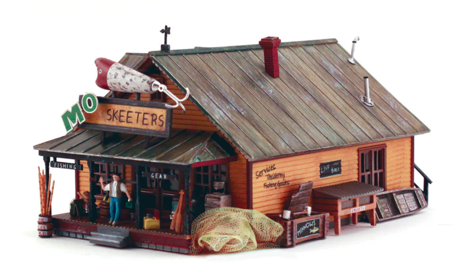 New Woodland HO Scale Built-&-Ready Structure Mo Skeeters Bait/Tackle ...