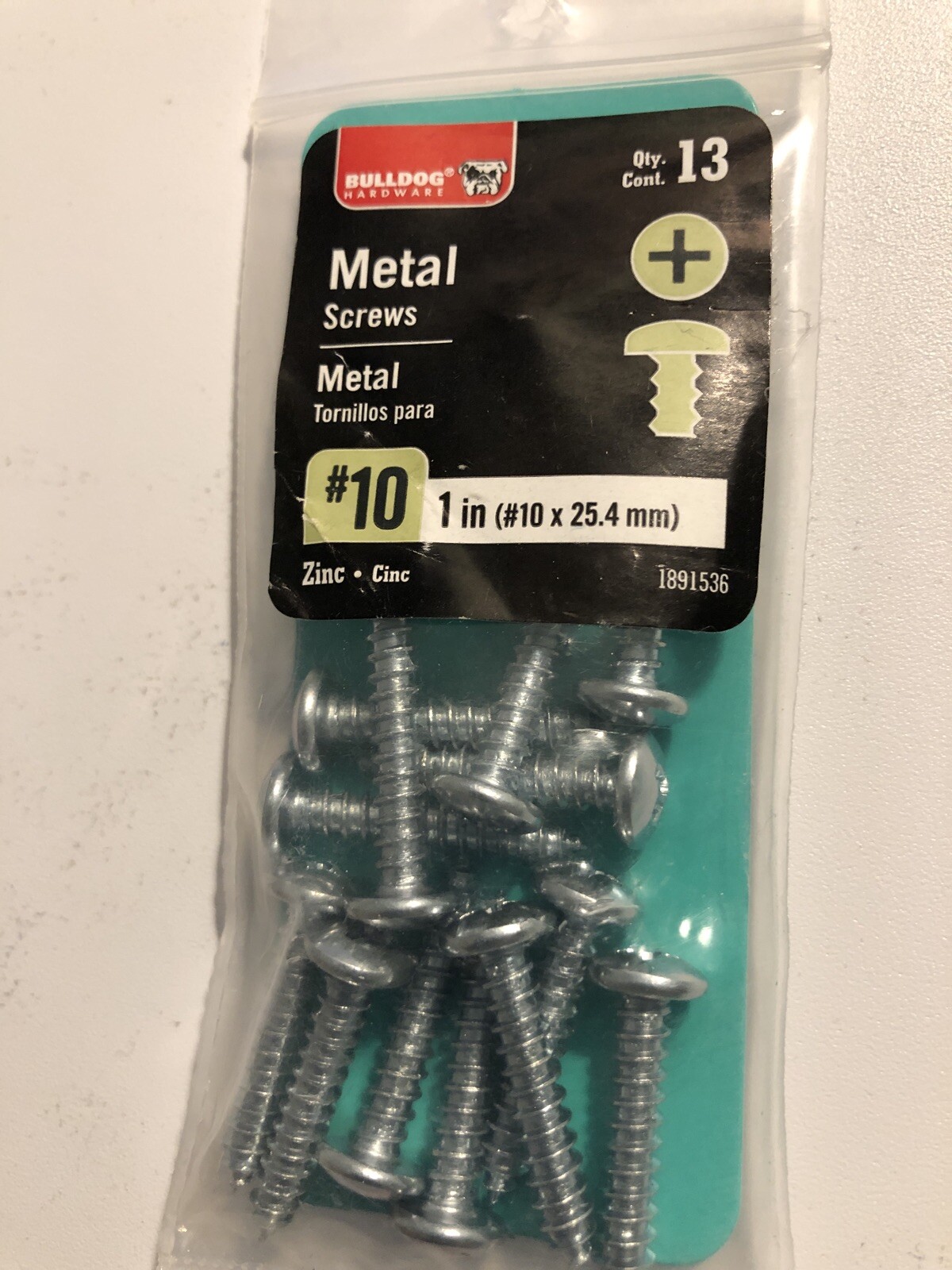 Bulldog Hardware #10 Metal Screws 1” (#10 X 25.4 mm) Zinc Qty 13 | eBay