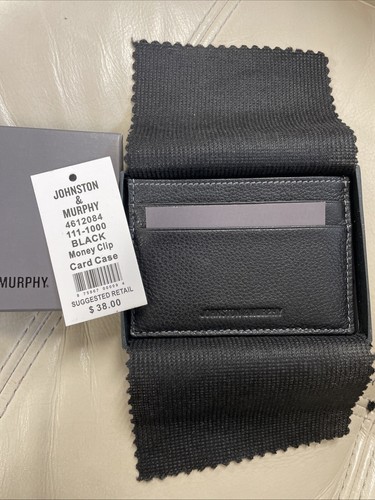 Johnson & Murphy Money Clip Card Case Black | eBay