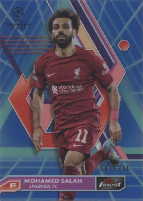2022-23 Topps Finest UEFA Club Competitions - Mohamed Salah #45 Blue ...