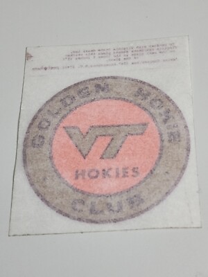 Virginia Tech Golden Hokie Club Hokies Logo Round Decal Sticker 3" | eBay