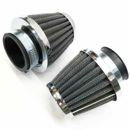 2pcs Motorcycle Universal 48mm Air Filter Cleaner Street bike Cruiser ...