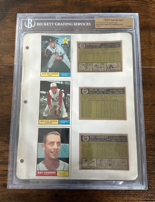 1961 Topps Vault HIGH NUMBER Archive Page MID-WEST TEAMS BVG Authentic ...