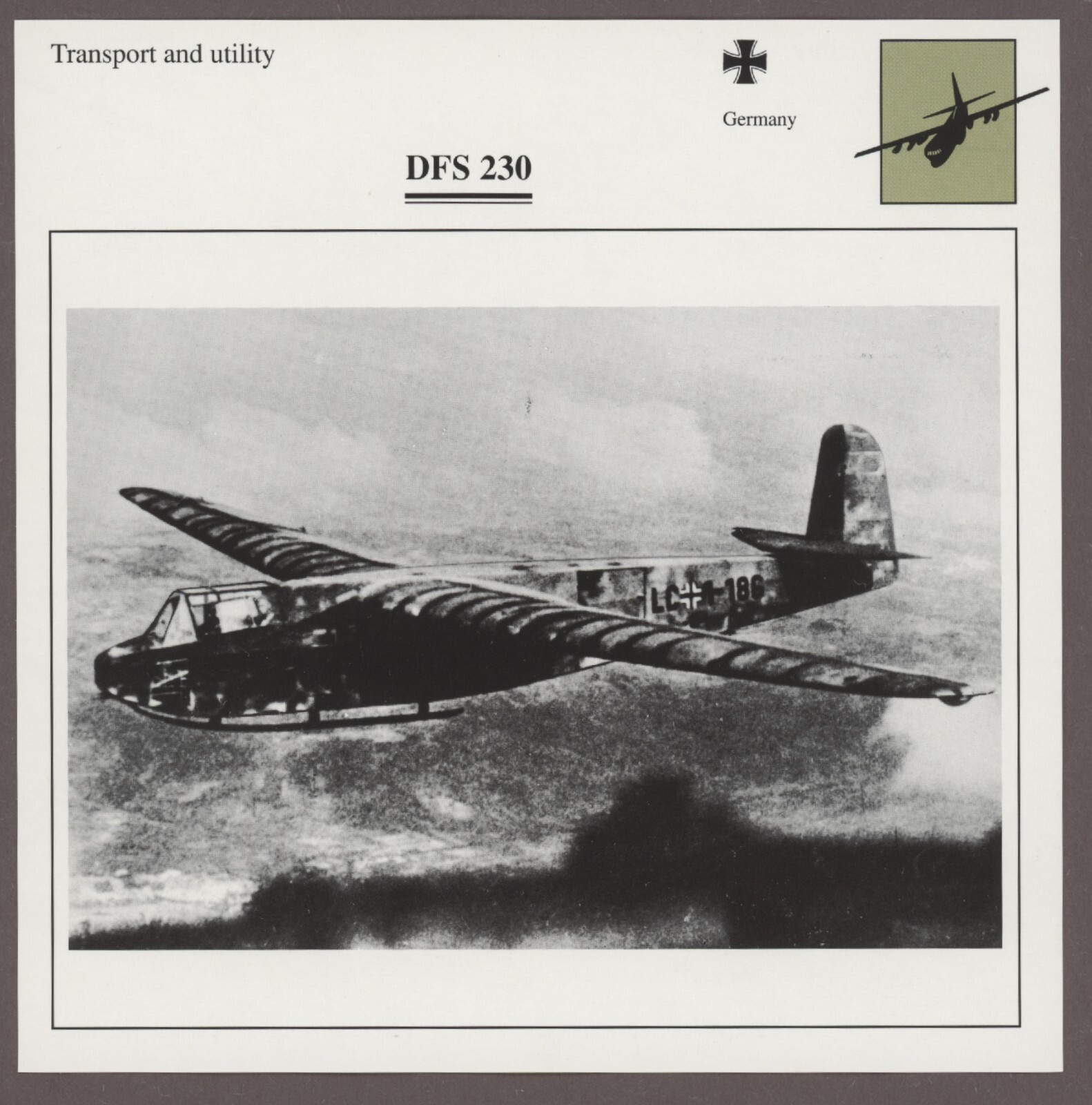 DFS 230 Warplanes Military Aircraft Edito Service Card Germany | eBay