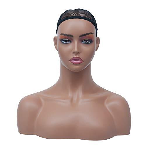 Mannequins Realistic Female Mannequin Head with Shoulder Display Color ...