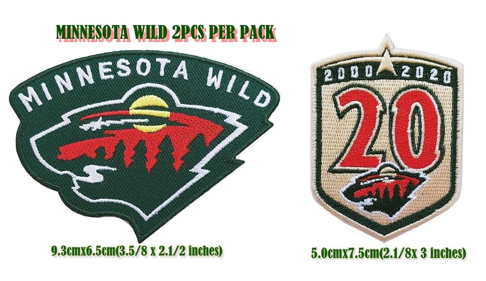 MINNESOTA🏒WILD Hockey PATCHES Embroidery}NHL-Logo iron&Sewing on ...