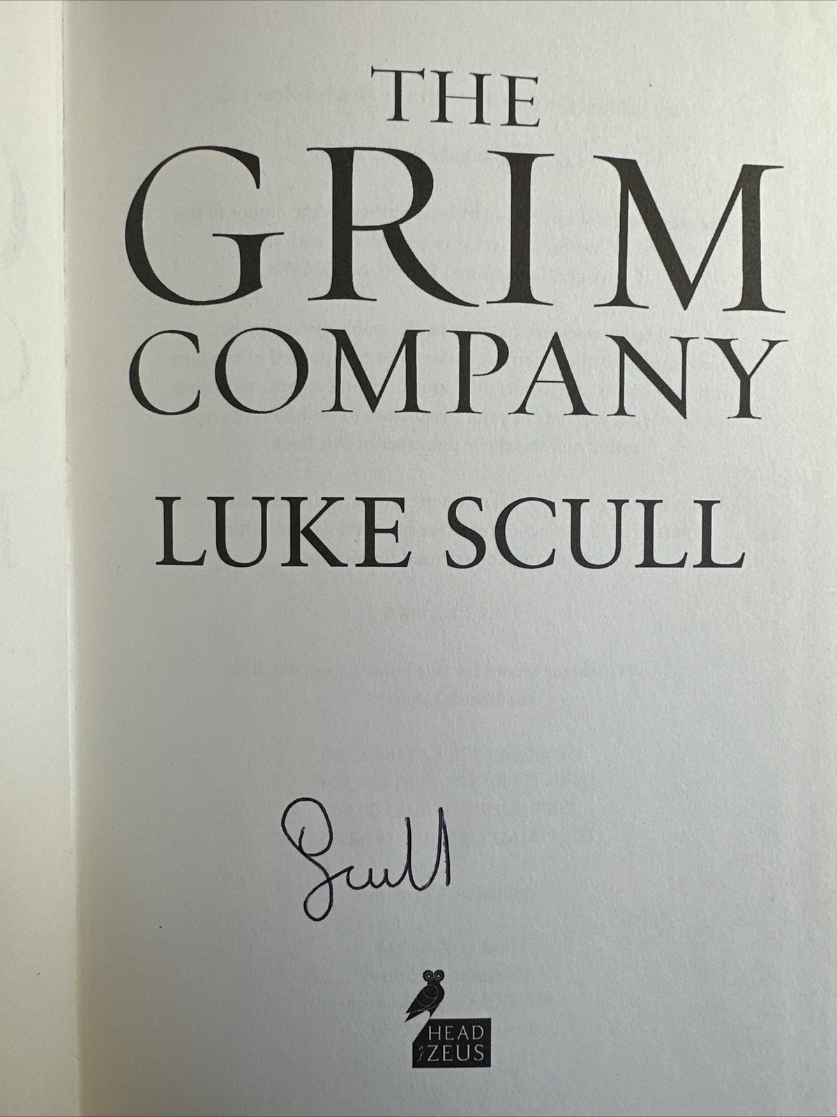 The Grim Company Trilogy by Luke Scull SIGNED UK 1st/1st HB Set Head Of ...