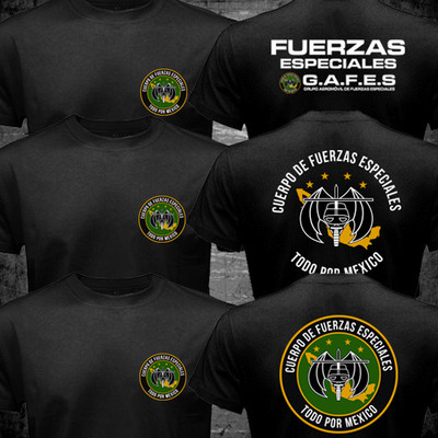 Mexico GAFEs Fuerzas Especiales Special Force Ops Army Military Black T ...