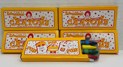 1990's McDonald's Unused Kids Crayon Pack Lot Of 5 W/4 Crayons Per Pack ...