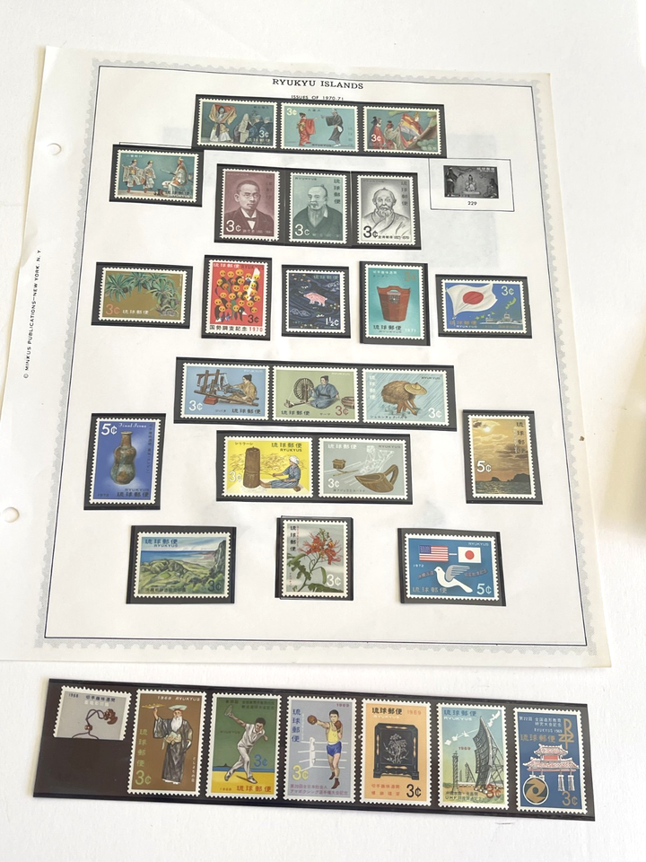 RYUKYU ISLANDS STAMP COLLECTION EARLY COMPLETE SETS | eBay