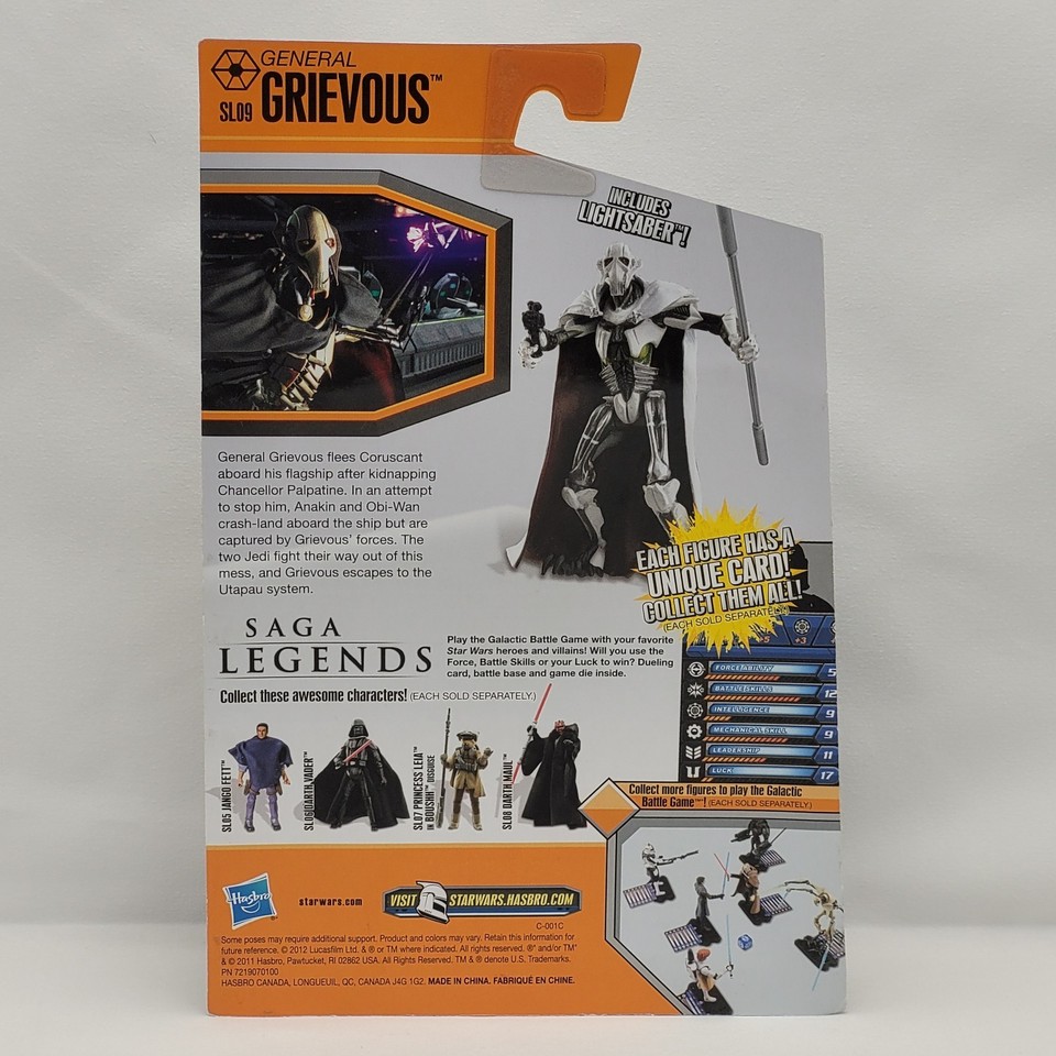 Star Wars Saga Legends General Grievous SL09 3.75" Action Figure 2011 ...