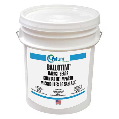 Ballotini Glass Beads Blast Media, Extra Fine, 170 to 325 Mesh Size, 50 ...